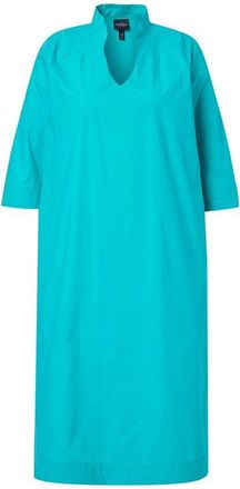 Ulla Popken Midikleid Midikleid Papertouch A-Linie Kelchkragen 3/4-Arm