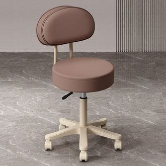 Generic Verstellbarer Rollhocker mit R&uuml;ckenst&uuml;tze 360&deg; drehbare R&auml;der f&uuml;r Salon und Zuhause