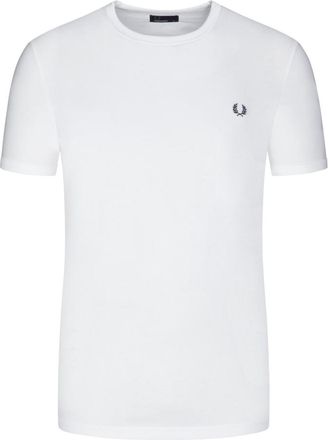 Fred Perry Unifarbenes T-Shirt mit Logo-Stickerei in