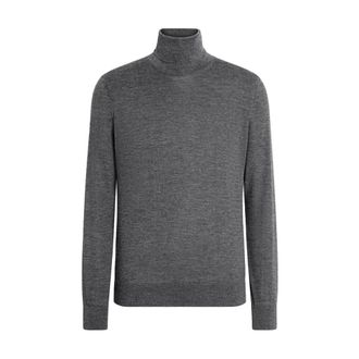 Ermenegildo Zegna Kaschmir- und Seiden-Rollkragenpullover - - Knitwear - Herren - Grau - L
