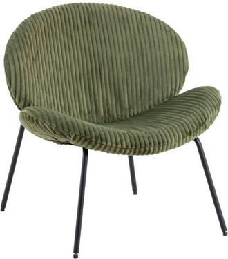 Made In Meubles Fauteuil en velours vert Kanoa