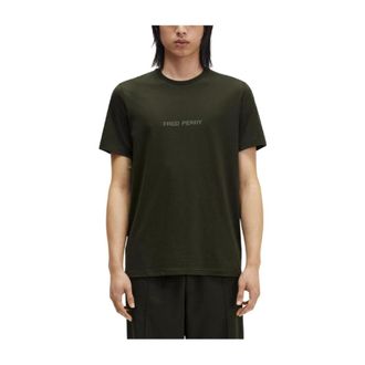 Fred Perry Graphic T-Shirt Tribute Lorbeerkranz - - Tops - Herren - Gr&uuml;n - M