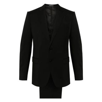 Emporio Armani Klassischer Wollanzug mit 2 Kn&ouml;pfen - - Suits - Herren - Schwarzk - 3XL
