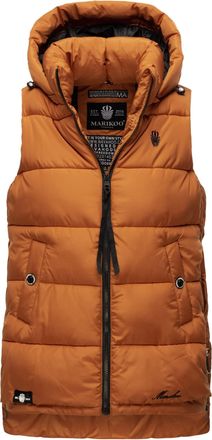 Marikoo Damen Weste Steppweste gesteppt Fr&uuml;hjahr &Uuml;bergangsweste B898 [B898-Zarin-Cinnamon-Gr.XS]