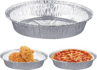 Generic Kuchenformen aus Aluminiumfolie, 20,3 cm, Einweg- und recycelbar, gro&szlig;e Kuchenform, Folienformen zum Backen, Kochen, gefriergeeignet, runde Folienpfan