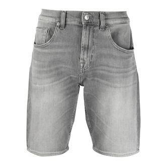 7 For All Mankind Knie-lange Jeansshorts - - Shorts - Herren - Grau - W36