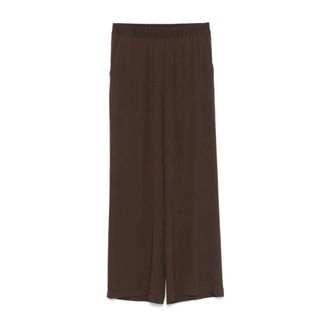 Seventy Femme, Pantalons, Brun, Taille: 38 FR Pantalon en Soie Marron