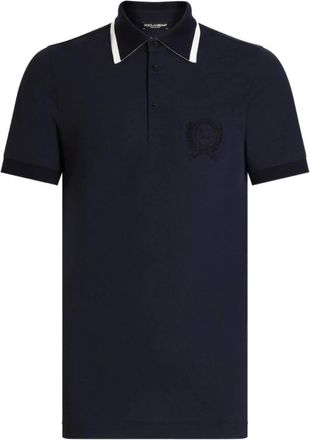 Dolce & Gabbana Homme, Tops, Bleu, Taille: XL Polo Chemises