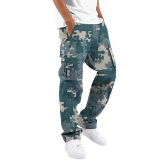 Generic Pantalon de jogging pour homme - Pantalon cargo - Pantalon de jogging baggy - Taille - Pantalon de travail - Pantalon de jogging &eacute;lastique avec cordon