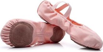 Frcolor Chaussures de Ballet Semelle Souple avec Bande Élastique pour Adultes Chaussons de Danse et Antidérapant Adaptées Au Yoga Ballet Danse Moderne et Jazz