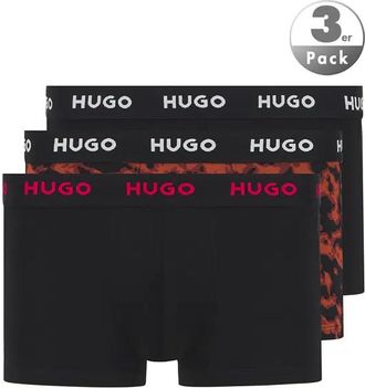 HUGO BOSS Herren Trunks schwarz Baumwolle gemustert