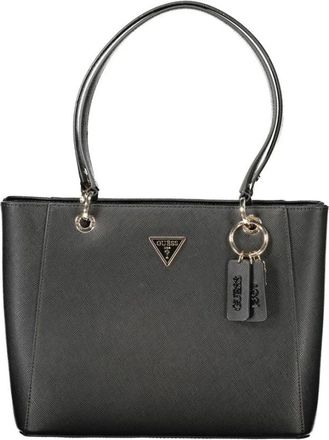 Guess Femme, Sacs, Noir, Taille: ONE Size Sac &agrave; main femme en poly&eacute;thyl&egrave;ne noir Noelle II