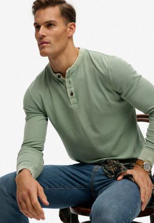 Superdry Langarmshirt LW TEXTURED GRANDAD TOP