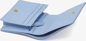 MCM Calfskin Diamond Snap Wallet - Blue