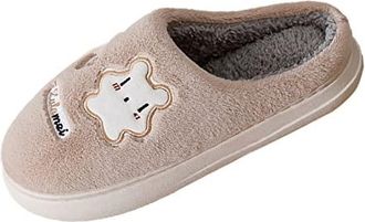 Generic Pantoufles pour homme et femme - En peluche légère - Chaudes - Confortables - Doublées - Fermées - Chaudes et légères, b, 42 EU