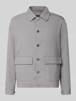 Bugatti Regular Fit Hemdjacke aus Woll-Mix mit Kentkragen