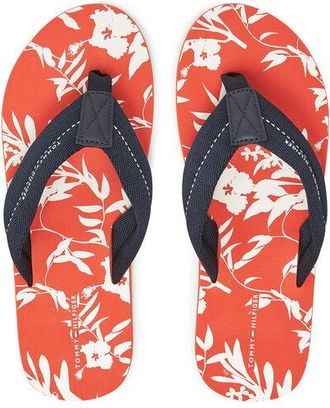 Tommy Hilfiger Zehentrenner Hilfiger Flw Print Beach Sandal FM0FM05507 Dunkelblau