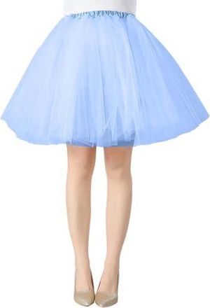 Generic Jupe Tulle Femme Tutu Jupe Jupes Femme Classique Unie - De Danse pour Plage, &Eacute;cole Ou Balade, Parfaite pour Printemps Et &Eacute;t&eacute;