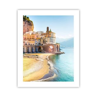 Arttor Poster ohne Rahmen Deko 40x50cm Küste Amalfi Italien Wandposter Art Prints Wanddeko Bild Wand Kunstdruck Wandbilder Dekoration Wohnzimmer Schlafzimmer