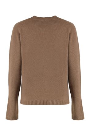 Max Mara Womens Crew Neck Wool Cashmere Sweater Camel