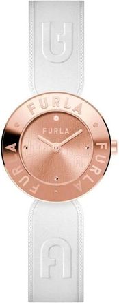 Furla Femme, Accessoires, Blanc, Taille: ONE Size Montre habill&eacute;e en cuir
