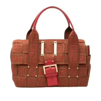 Fendi Sac &agrave; main Fendi Pre-owned en toile tress&eacute;e - Femme - Pre-owned - Brun - Taille: ONE Size