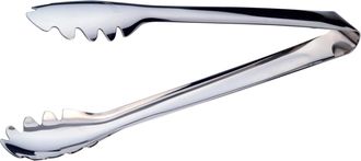 Piazza Mehrzweck-Küchenzange aus Edelstahl, 23,5 cm, hitzebeständige Zange, Feder für Grill, Hamburger, Pasta, Spaghetti, Dessert, Dekoration, Salate, Gemüse