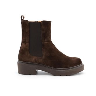 Unisa Dunkelbraune Wildleder Chelsea Stiefel - - Shoes - Damen - Braun - 36 EU