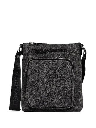 Karl Lagerfeld sac à bandoulière à logo - Noir