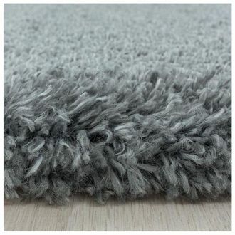 Allotapis Collection Allotapis - Tapis shaggy moelleux uni rond Matheo Gris clair ø 160