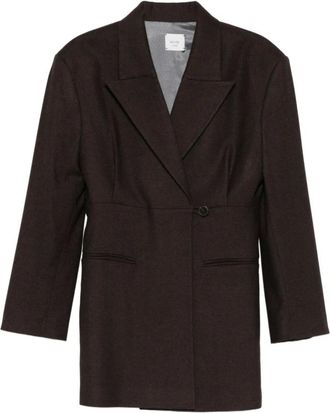 Alysi Femme, Vestes, Brun, Taille: 38 FR Notched Lapel Blazer