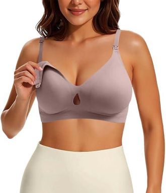 Generic Soutien Gorge Invisible Soutien Gorge sans Armature Brassiere Femme sans Armature De Classique D&eacute;collet&eacute; U Profond Dos Crois&eacute; Design &Eacute;l&eacute;gant Seamless 