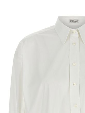 Brunello Cucinelli Shiny Cuffs Shirt - White