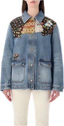 Valentino Garavani Femme, Vestes, Bleu, Taille: 38 FR Veste en jean