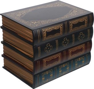 Cabilock Dekorative Buchattrappe Imitat Vintage Deko Buch mit Verstecktem Stauraum Gro&szlig;es Falsches Buch f&uuml;r Wohnung B&uuml;ro und Bibliothek Leichtes Deko Accessoir