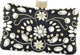 IFUNDOM Pochette de Soir&eacute;e Perl&eacute;e &agrave; Cristaux pour Femme Sac &Eacute;l&eacute;gant pour Mariage Banquet et Cocktail Accessoire Chic sans Bandouli&egrave;re Cadeau F&ecirc;te
