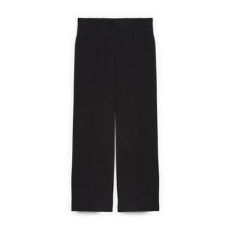 Fiorella Rubino Weite Hose aus flie&szlig;endem Stoff - - Trousers - Damen - Schwarzk - 2XL