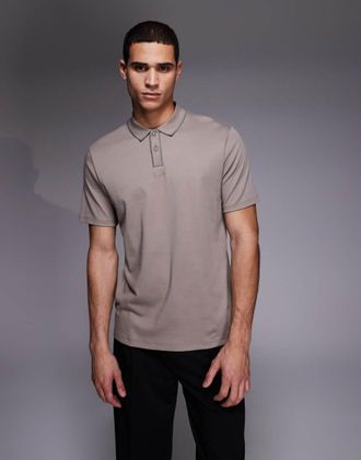 HUGO BOSS HUGO Red - T-shirt d&eacute;contract&eacute; &agrave; col boutonn&eacute; - Vert clair