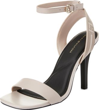 Tommy Hilfiger Damen Sandalen mit Absatz Stiletto-Sandalen, (Smooth Taupe), 40