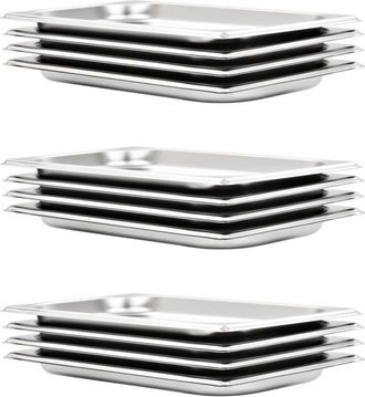 vidaXL Gastronormbeh&auml;lter 12 Stk. GN 1/3 20 mm Edelstahl vidaXL