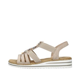 Rieker Flat Sandalen - - Shoes - Damen - Beige - 42 EU