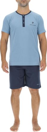 Pierre Cardin Pierre Cardin Underwear Herren Pca/1/Enc/228 Pyjamaset, Hellblau/Marineblau, M
