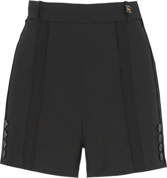Elisabetta Franchi Femme, Shorts, Noir, Taille: 40 FR Shorts avec coutures apparentes et d&eacute;tails m&eacute;talliques