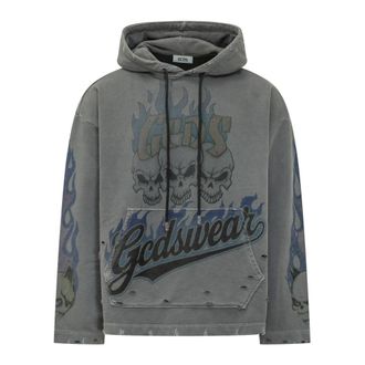 GCDS Riders Hoodie - - Sweatshirts & Hoodies - Herren - Grau - XS
