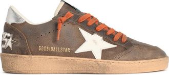 Golden Goose Baskets en daim cir&eacute; marron Golden Goose Ball Star