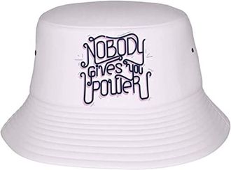 Generic Anti-UV Seau Chapeau Personne ne Vous Donne Le Pouvoir Pecheur Chapeaux Doux Beach Sun Hat pour Chasse Adultes Hommes