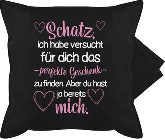 Shirtracer Kissenbezug - Valentinstag Kissen Ideen Finden Schatz - Geschenk Mann Geschenkideen zum Valentinstagsgeschenk Frauen Partner Geschenk Ihn Sie Ihn - 50