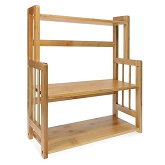 Navaris &Eacute;tag&egrave;re &agrave; &Eacute;pices 3 &Eacute;tages - Porte-&Eacute;pices 41,5 x 18 x 49,7 cm en Bambou - &Eacute;tag&egrave;re de Rangement pour Cuisine Salle de Bain - Ajustable
