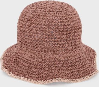 Gerard Darel Chapeau de soleil color&eacute; - Bois de rose