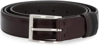 Hogan Mens Reversible Leather Belt Brown Calf